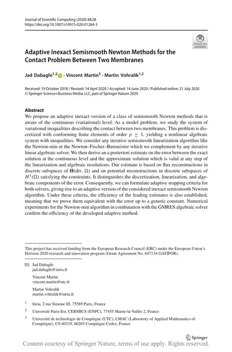 Adaptive Inexact Semismooth Newton Methods For The Contact Problem Between Two Membranes