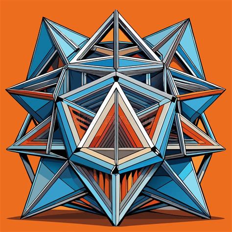 Origami Inspired Metal Structure Stock Vector Illustration Of