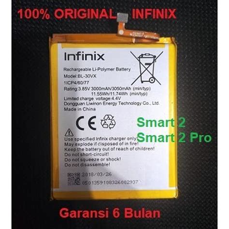Jual Infinix Battery Baterai Infinix Smart 2 Smart2 Pro Bl 30vx Original Jakarta Pusat