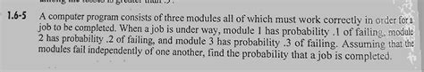 Solved A Computer Program Consists Of Three Modules All Of