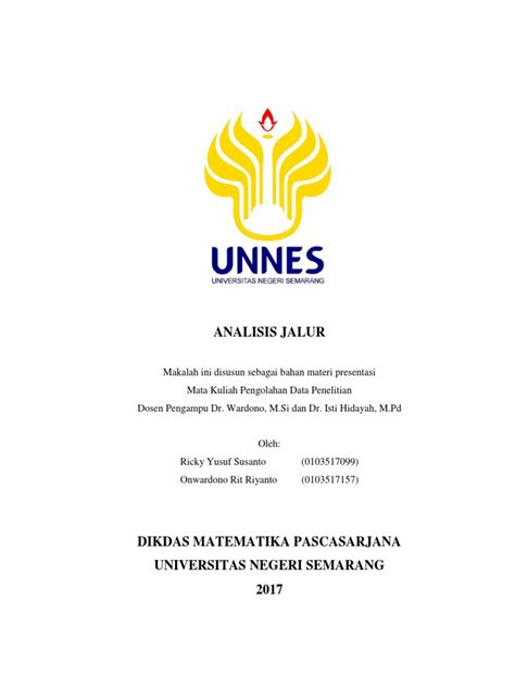 Makalah Lengkap Analisis Jalur Dengan Li Pdf