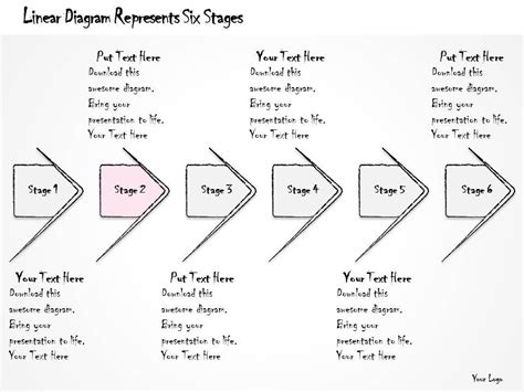 Business Ppt Diagram Linear Diagram Represents Six Stages Powerpoint Template PowerPoint