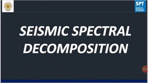 Seismic Spectral Decomposition Youtube