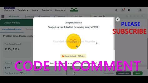 Gfg Potd 31032024 In C Most Important Information Code In Comment Geeksforgeeks Gfg
