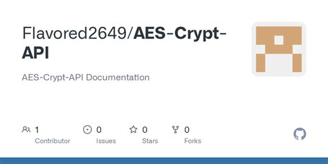 Github Flavored Aes Crypt Api Aes Crypt Api Documentation