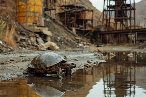 Turtle In The Mud Tibet Region Stock Photo Image Of Shell Slow