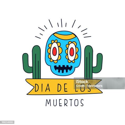 Ilustración De Logotipo De Dia De Los Muertos Tradicional Mexicano Día
