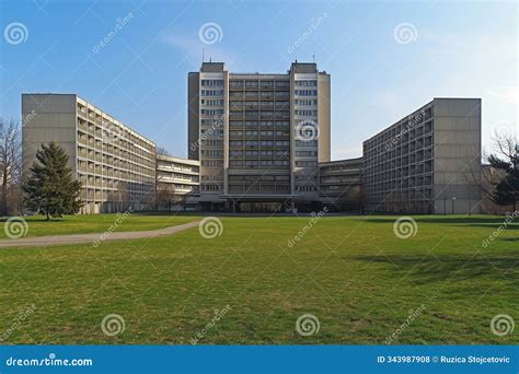 A Large Brutalist Building Ai Photo Stock Illustration Illustration Of Retro Large 343987908