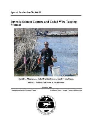 Juvenile Salmon Capture And Coded Wire Tagging Manual Library Of Congress