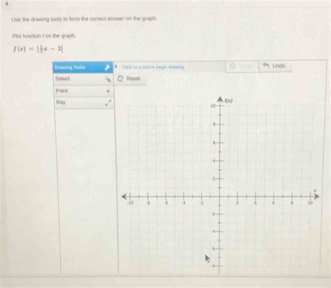 Solved 4 Use The Drawing Tools To Form The Correct Answer On The Graph