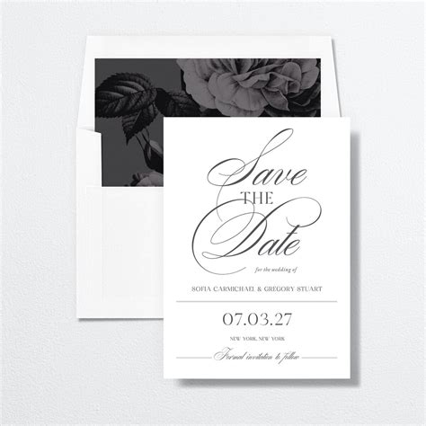Classically Elegant Save The Date Cards The Knot Classically Elegant Save The Date Cards The Knot