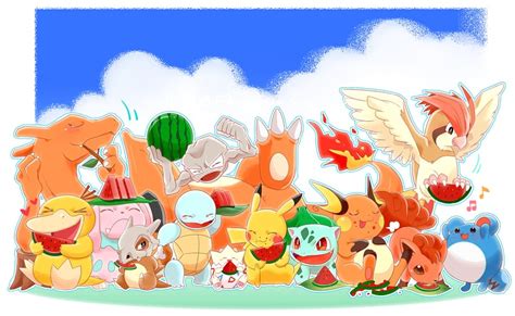 Pikachu Charizard Bulbasaur Squirtle Raichu And 7 More Pokemon