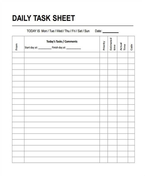 Free Task List Template Printable Easy Printables For Everyone