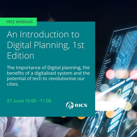 Rics On Linkedin Join Us As We Explore The Importance Of Digital Planning The Benefits Of…