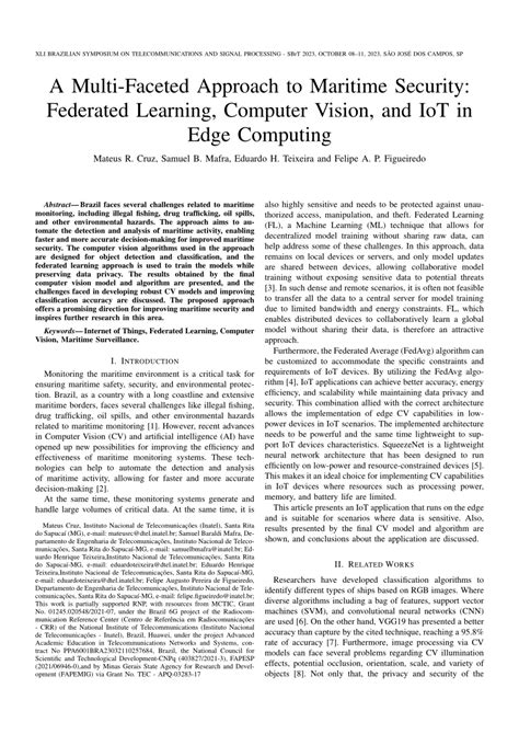 Pdf A Multi Faceted Approach To Maritime Security Federated Learning