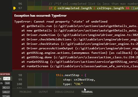 Debug Exception Overlay Covers Horizontal Scrollbar Issue Microsoft Vscode Github