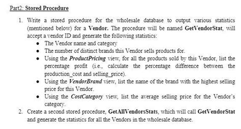 part2 stored procedure 1 write a stored procedure