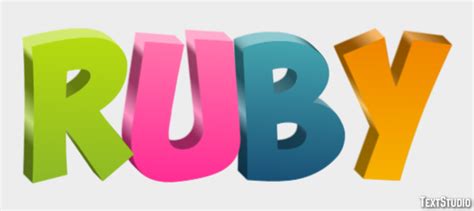 Ruby Multi Color For The New Year Text Effect Generator