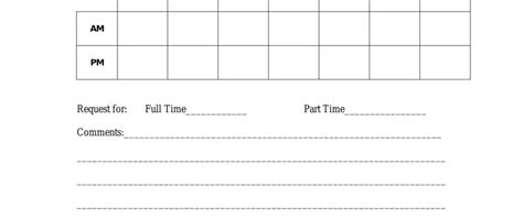 Shift Availability Form ≡ Fill Out Printable Pdf Forms Online