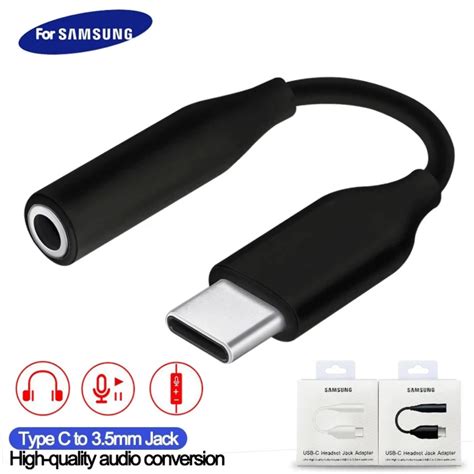 Samsung Type C To 35mm Headphone Jack Adapter With Mic Support For