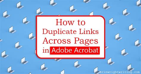 how to duplicate links across pages in adobe acrobat pc and mac