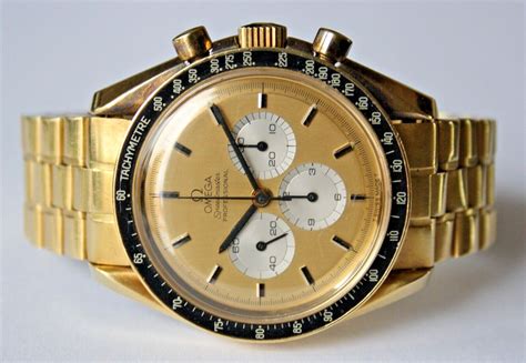 Omega Speedmaster Moonwatch Apollo Xi 1969 18k 750 Gold No 069