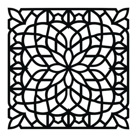 Premium Vector Square Cnc Ornamental Pattern