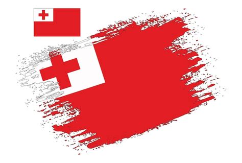 Premium Vector Brush Design Tonga Flag Vector