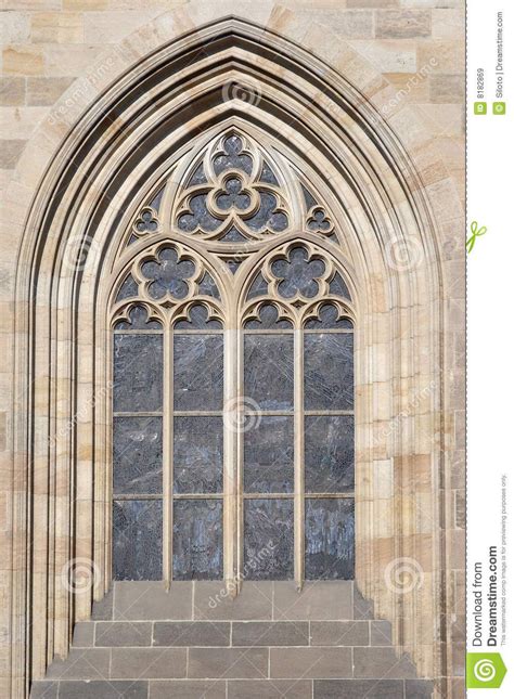 Arco Ogivalcastelo De Pragarepública Tcheca Gothic Windows