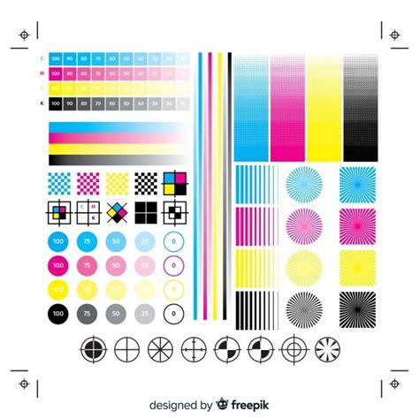 Free Download Cmyk Calibration Element Collection Vetores Free Vetores Vetores Gratuitos