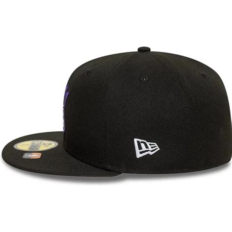 Gorra Plana Negra Ajustada 59fifty Classic De Sacramento Kings Nba De