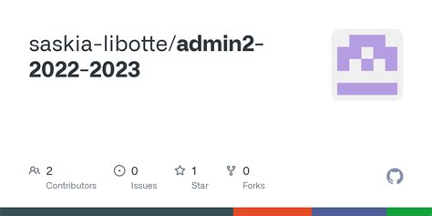 GitHub Saskia Libotte Admin