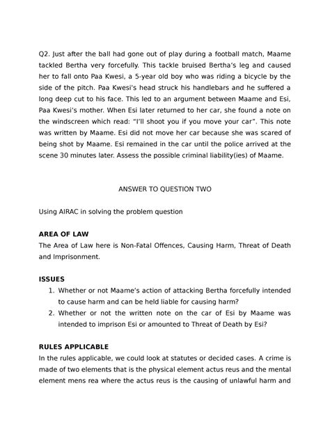 Ed Ans Post Graduate Bachelor Of Laws I Plead To Request A Summary