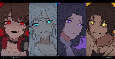 Victoria Qi Nyx Xia Iris Wen And Eleanor Si Love Curse Find Your Soulmate Drawn By