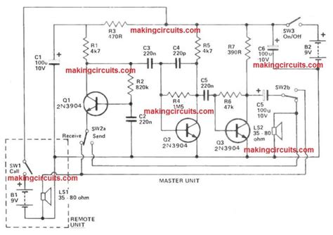 Simple Intercom Circuit Making Easy Circuits