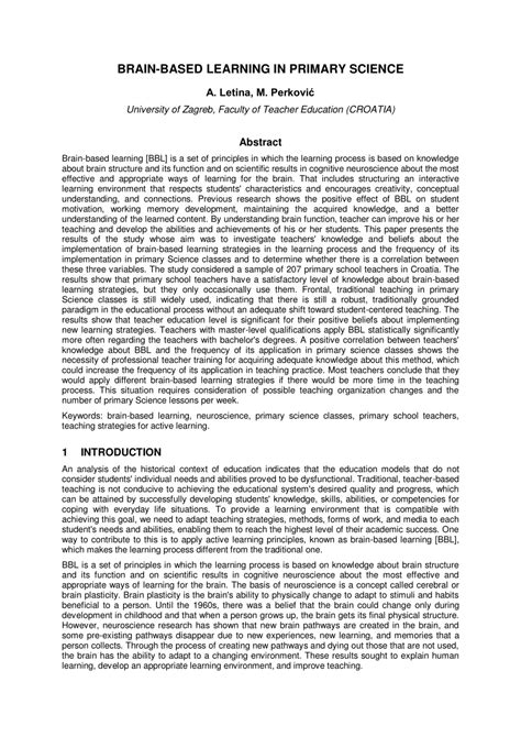 pdf brain based learning in primary science
