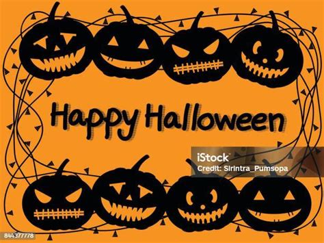 인사말 카드 포스터 배너 벡터 일러스트 레이 션에 대 한 호박 미소와 어두운 성 해피 할로윈 개념에 대한 스톡 벡터 아트 및 기타 이미지 Istock