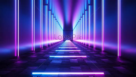 C4d 네온 공간 배경 사진 및 창의적인 일러스트 무료 다운로드 Lovepik