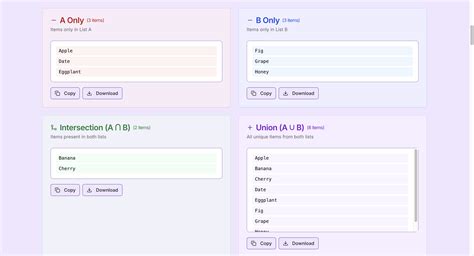 List Difference Tool Compare Lists And Data Analysis