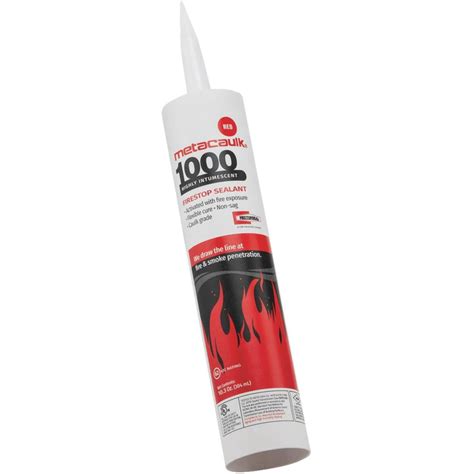 Metacaulk 1000 Red 10 3 Oz Intumescent Firestop Sealant Doublehardware