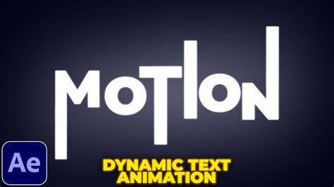 dynamic text animation tutorial in after effects motion graphics