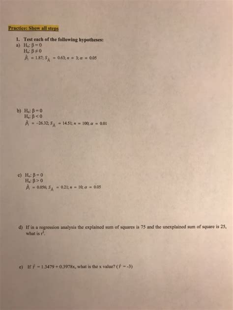 solved 1 test each of the following hypotheses a 1 87
