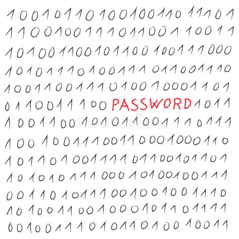 Binary System Table From Base Two To Base Ten Stock Vector