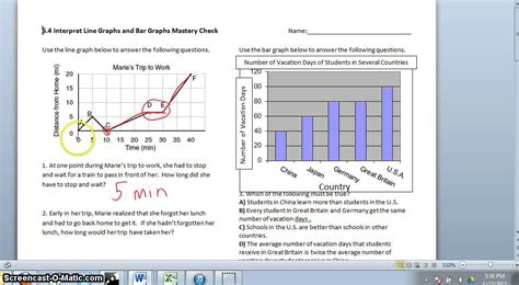 6 4 Interpret Line Graphs And Bar Graphs Youtube