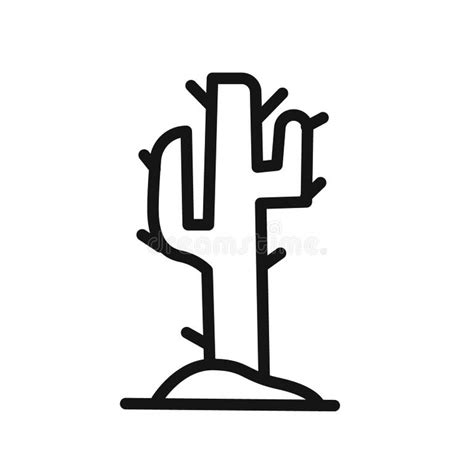 Cactus Icon Linear Vector Graphics Sign Stock Vector Illustration Of Logotype Buttons 326821320