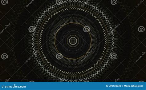 Circular Waves Motion Graphics On Black Background Seamless Loop Animation Abstract Sound