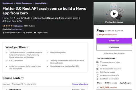 Flutter 30 And Rest Api Build A Information Technology