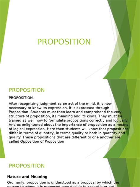 Proposition Pdf