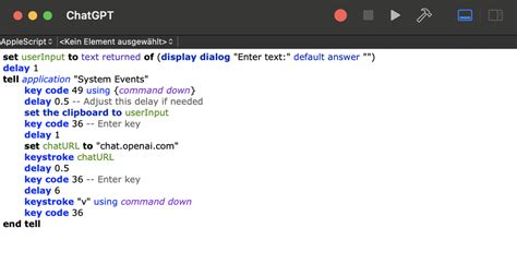 I Need Help I Want To Make An Apple Script That Asks Chatgpt What I