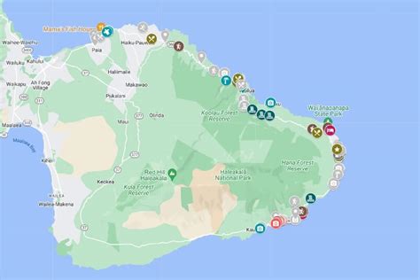 Driving Map Of Maui Island